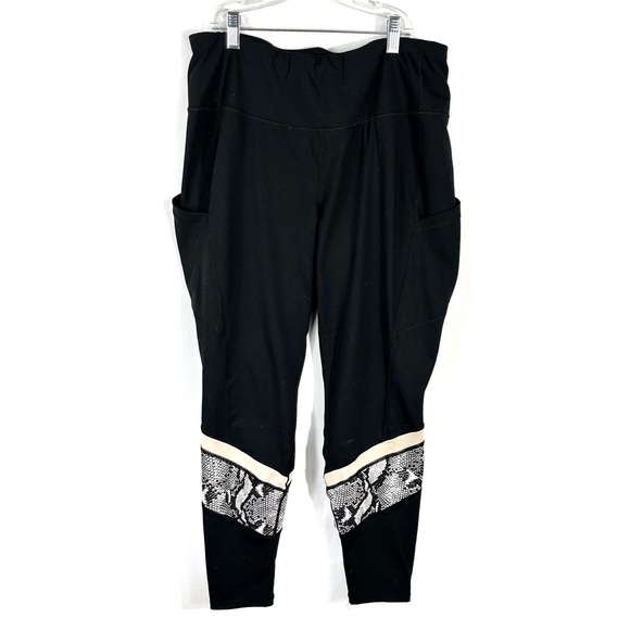 torrid | Pants & Jumpsuits | Torrid Active Black High Waisted Snakeskin ...